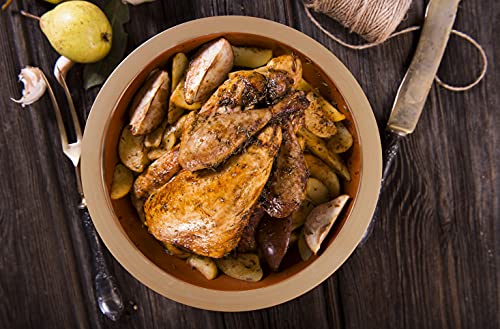 Eurita Clay Roaster, Non-Stick Dutch Oven, Versatile Cooking Vessel With Free Recipe Guide, 4 Quarts