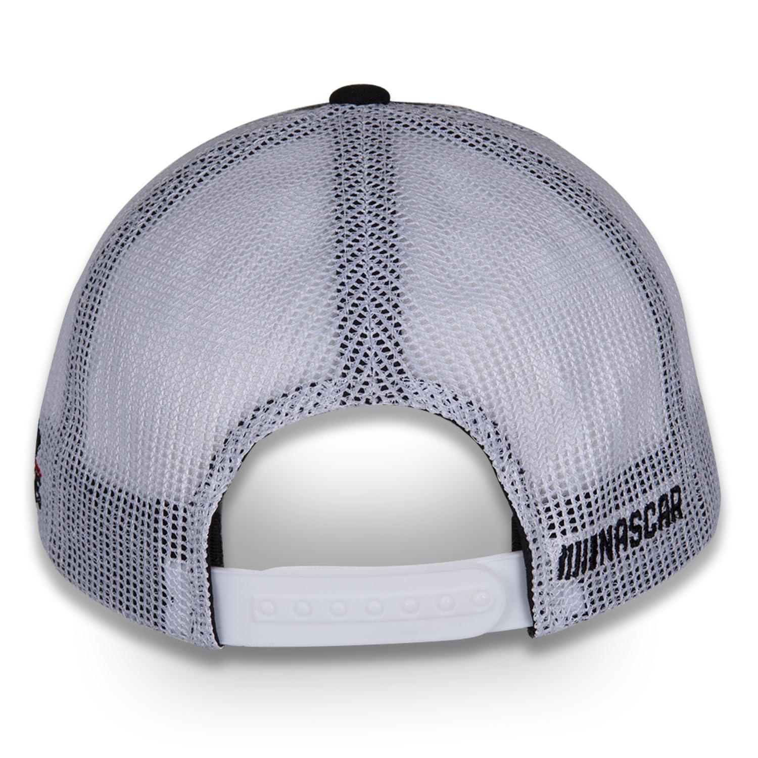 Checkered Flag Sports Ryan Blaney #12 NASCAR 2023 Black Name and Number Driver Adjustable White Mesh Trucker Hat