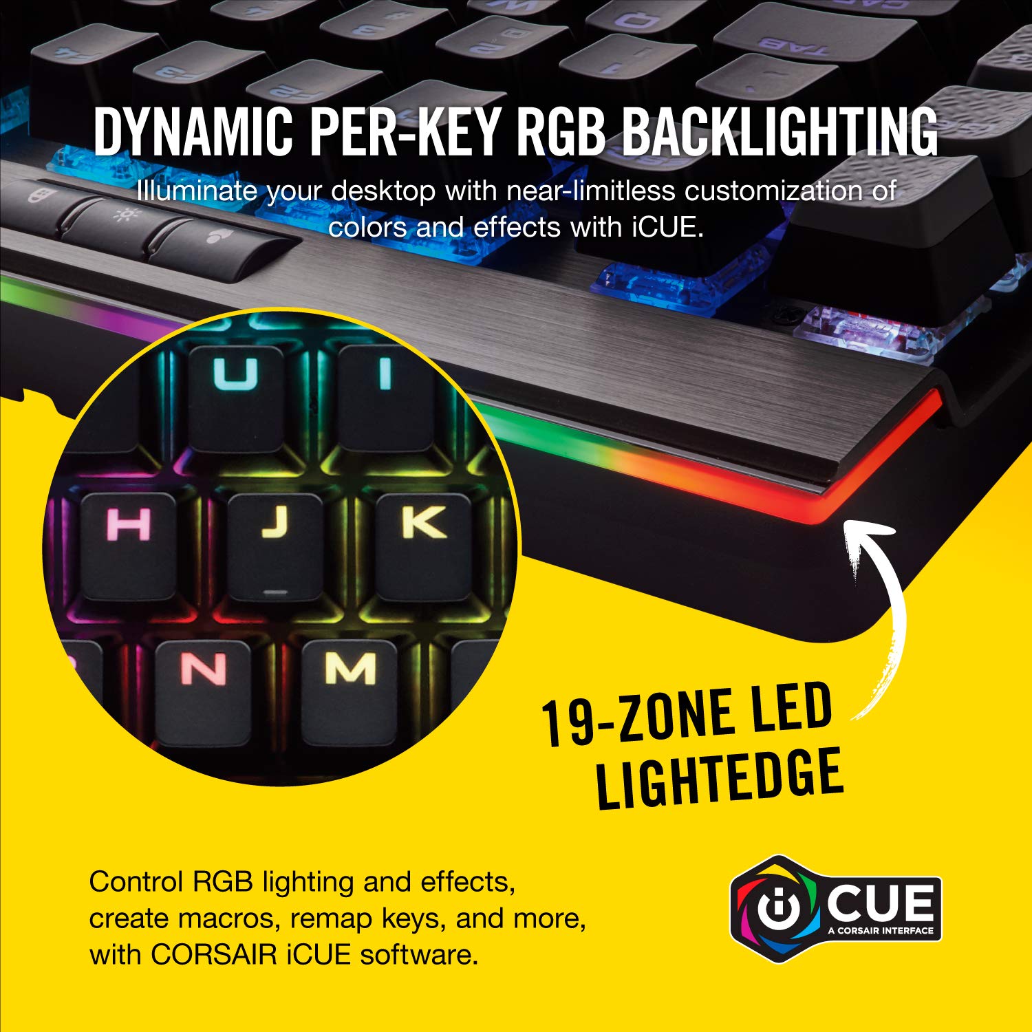 CORSAIR K95 RGB PLATINUM Mechanical Gaming Keyboard - USB Passthrough & Media Controls - Fastest Cherry MX Speed - RGB LED Backlit - Black Finish (Renewed)
