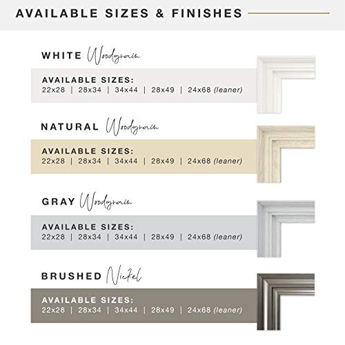 MCS Ezra Wall Mirror, Brushed Nickel, 22.66 x 28.66 in