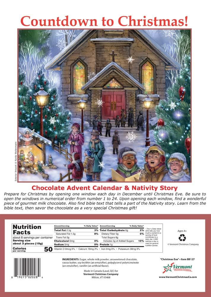 Christmas Eve Chocolate Advent Calendar (Countdown to Christmas Calendar)
