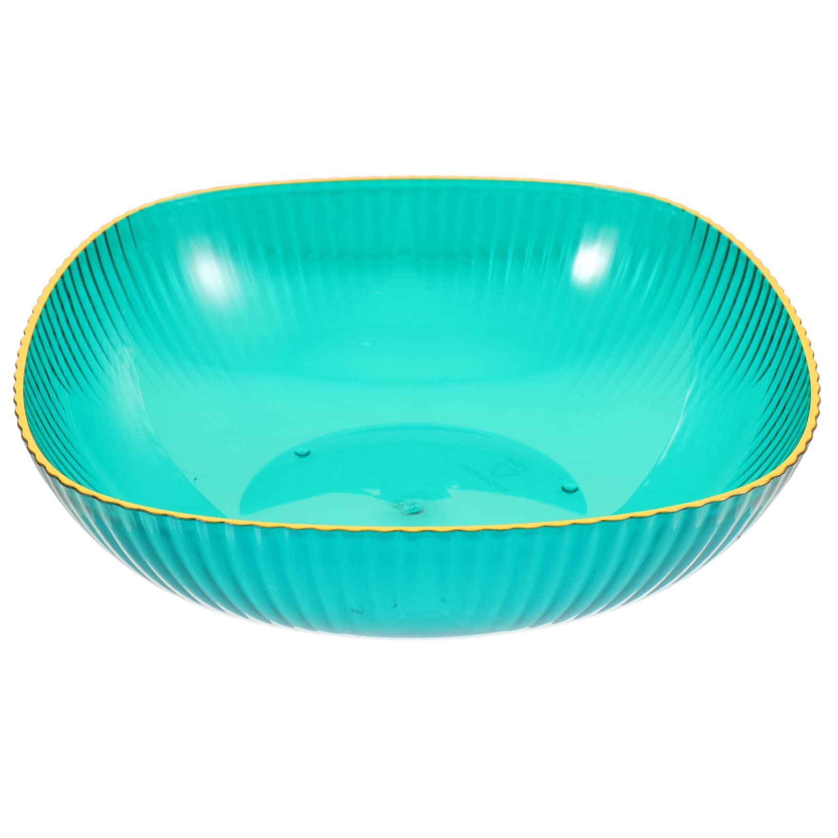 Fish Bowl Home Entertaining Fruit Bowl Plastic Dessert Bowls Large Serving Bowl with Gold Trim Fruit Basket Vegetable Bowl Snack Candy Bowl Dried Fruit Tray for Kitchen Candy Dish