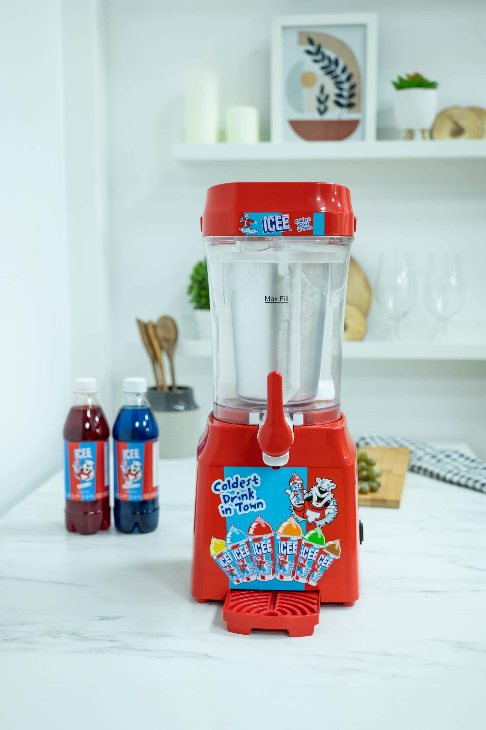 ICEE Slushie Machine. Home Countertop Slushy Maker. New for 2024. Creates up to 34Floz of Ice Cold ICEE Slushy. Make Ice Cold Slushies at Home! Officially Licensed ICEE Merchandise.