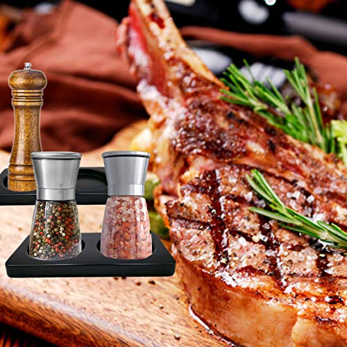 Salt and Pepper Mill Tray, Pepper Salt Mill Tray, Wood Tray