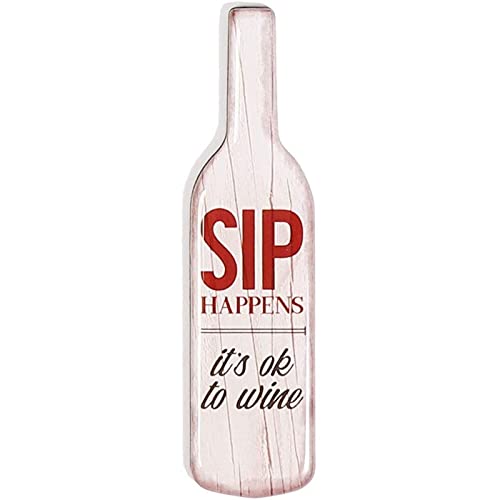 Fun Wine Bottle Magnets for Refrigerators (4 in, 12 Pack)