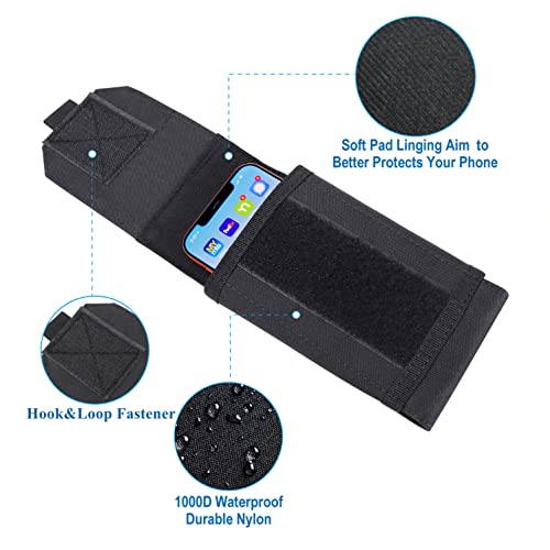 Universal Tactical MOLLE Holster Army Mobile Phone Belt Pouch EDC Security Pack Carry Accessory Kit Waist Bag Case Compatible iPhone 13 14 Pro X XS Max XR 7 8 Plus Samsung Galaxy S10 S9 S8 Plus