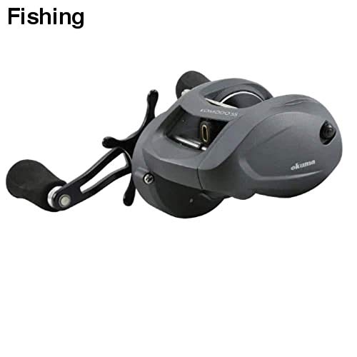 Okuma Komodo SS Large Capacity Low Profile Baitcaster, KDS-471, 130 yds-30LB, Paddle Handle