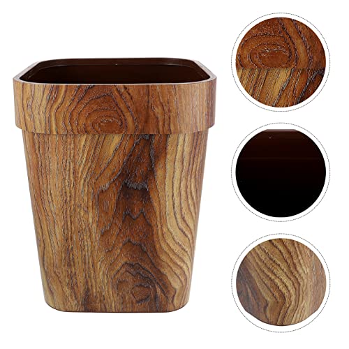 Ipetboom Small Office Desk Trash Can Square Waste Container Bathroom Toilet Paper Bucket Plastic Garbage Can Rubbish Pail Wastebasket for Bathroom Bedroom Kitchen Home Office Dorm Portable Desk