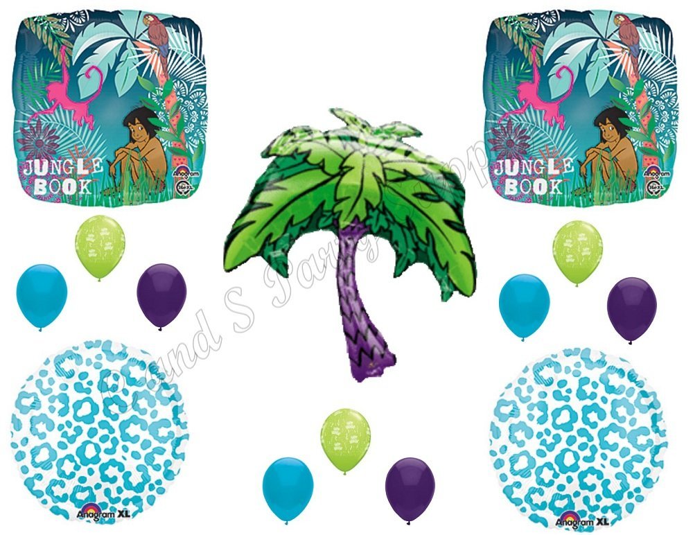 JUNGLE BOOK Happy Birthday Balloons Decoration Supplies Party Disney Mowgli Baloo