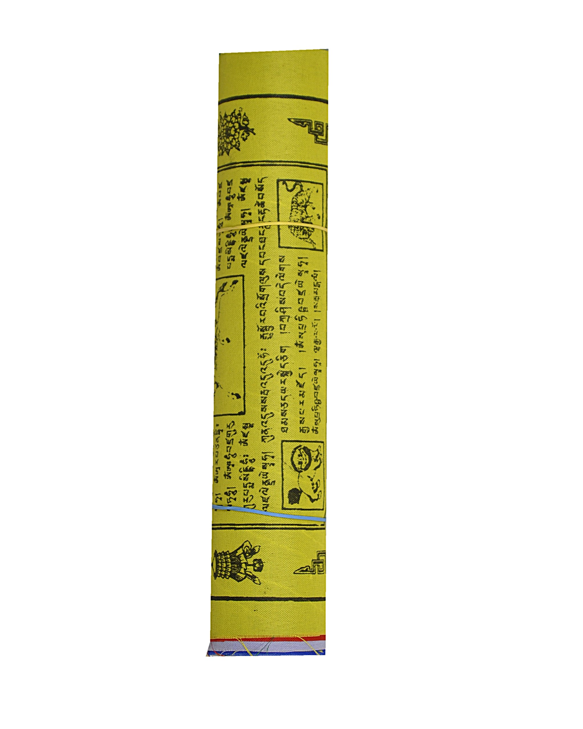 Tibetan Buddhist Prayer Flags 8 Inch, Set of 25 Flags - Om Mani Padme Hum Mantra