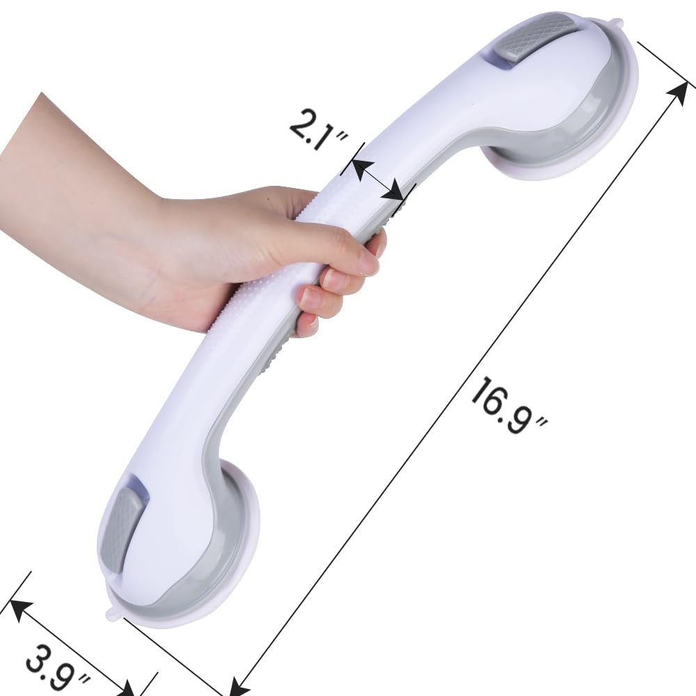 Grab Bars for Bathtubs and Showers,(2 Pack) Shower Handles for Elderly Seniors bar Bars Safety Elderly Suction 500 lbs Cup and Walls bathtubs Handicap Heavy Duty Grabbers Wall