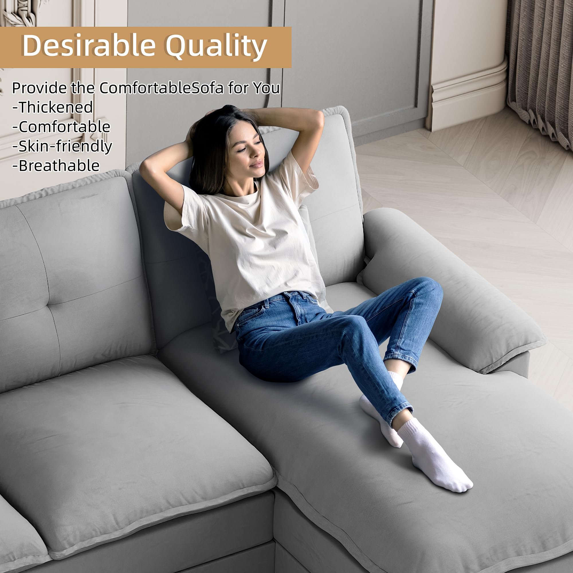 JAMFLY Modern Modular Sectional Sofa