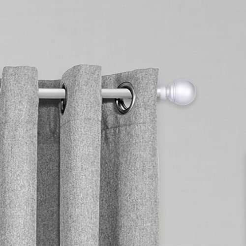 INTERIOR LIVING AZ71831US End Curtain Rod, 48-86", Satin Nickel