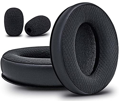 Revolver Ear Pads for Cloud Revolver / Revolver S Headset I Thicker 1 Inch Enhanced Memory Foam - Hybrid Mesh Upgrade More Comfort by DIMOST