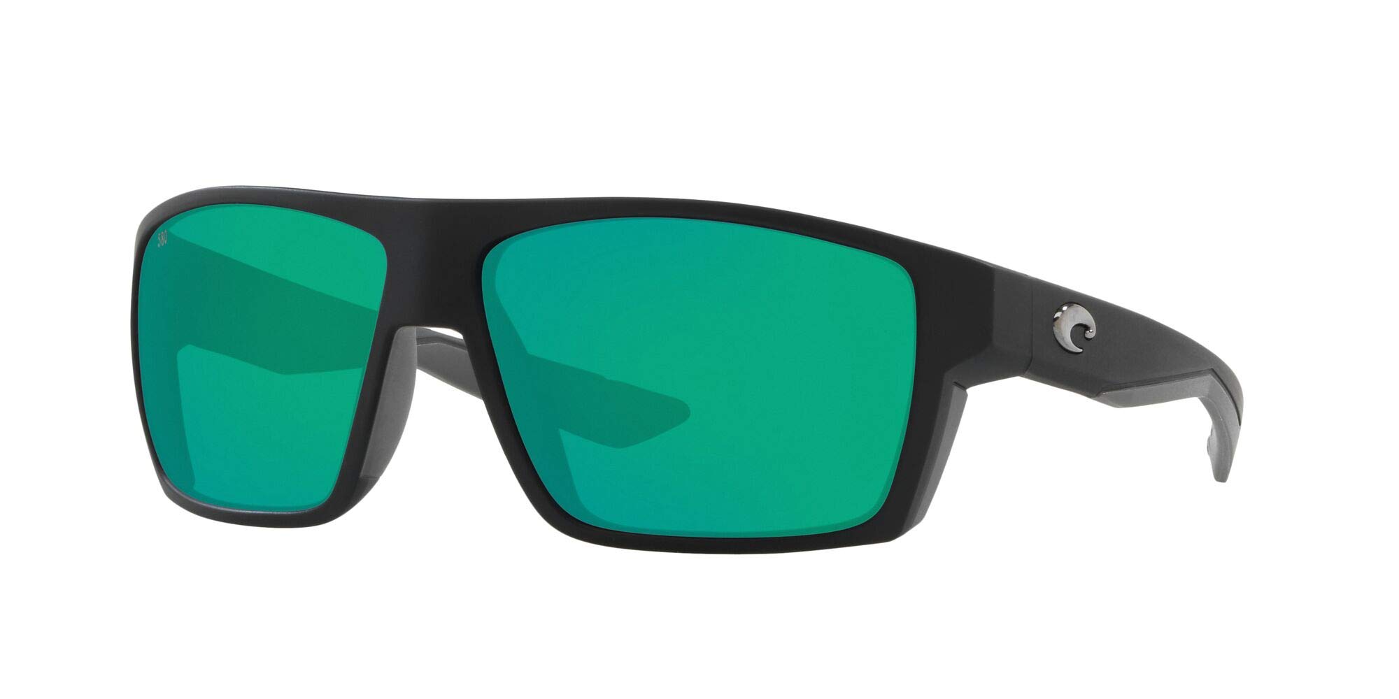 Costa Del Mar Mens Bloke Rectangular Sunglasses, Bahama Blue Fade/Grey Blue Mirrored Polarized-580G, 61 mm