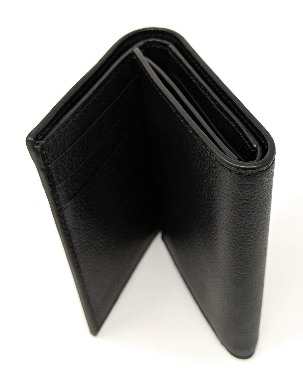 Coach Men F23845 Trifold Leather Wallet Black
