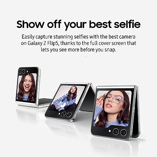 SAMSUNG Galaxy Z Flip 5 Cell Phone, Factory Unlocked Android Smartphone, 512GB, Compact, Foldable Design, One-Hand Control, Best Selfies, Full Cover Screen, US Version, 2023, Mint