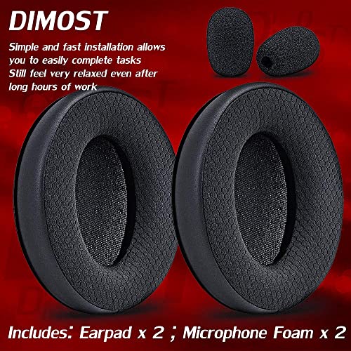 Revolver Ear Pads for Cloud Revolver / Revolver S Headset I Thicker 1 Inch Enhanced Memory Foam - Hybrid Mesh Upgrade More Comfort by DIMOST