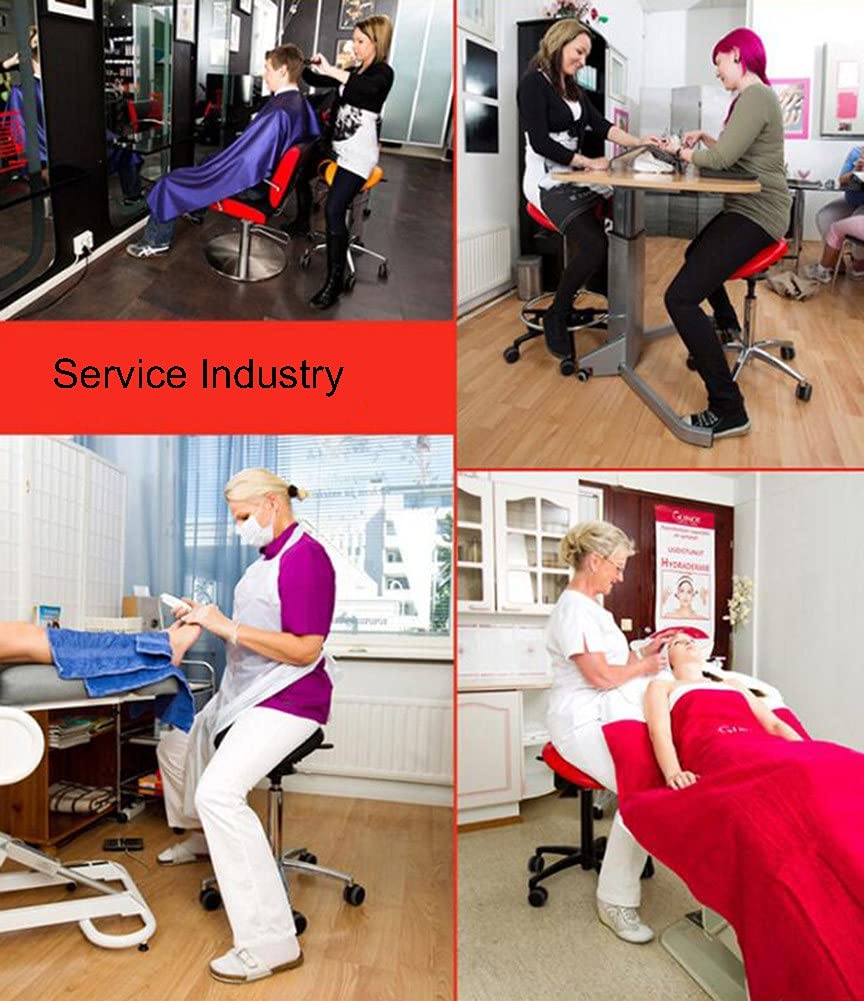 Medical Dental Stool Dentist Chair PU Leather Auxiliary Stool Chair with Armrest Height-Adjustable Doctor Chair Suitable for Dentist and Office