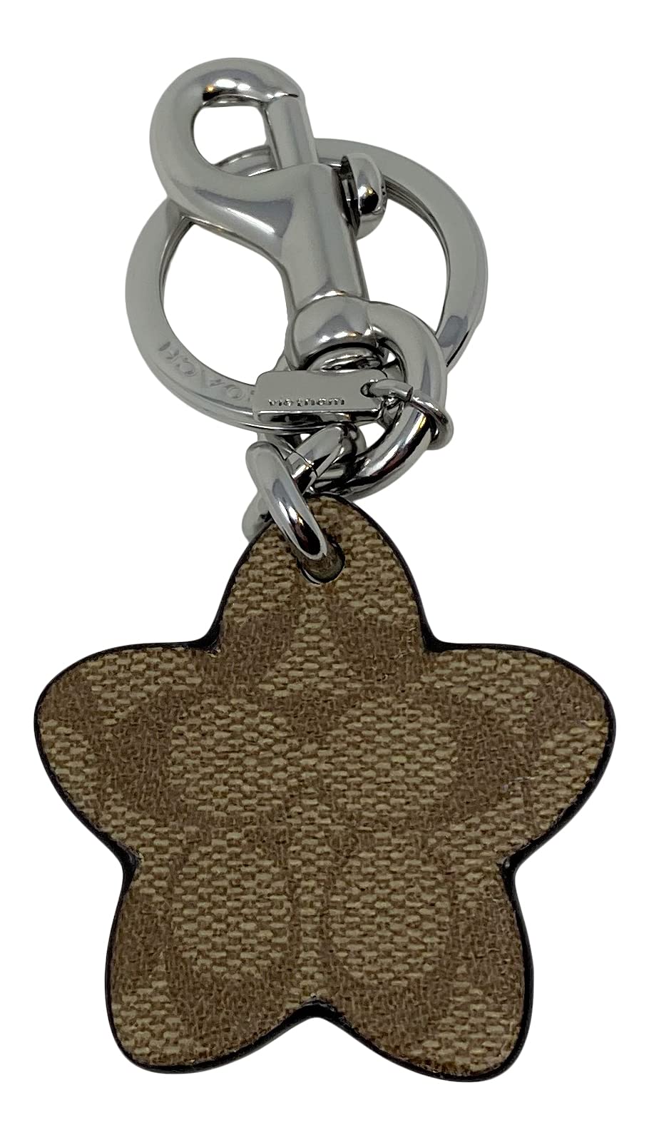 Coach Wildflower Signature Canvas Bag Charm Key FOB C4316 Khaki