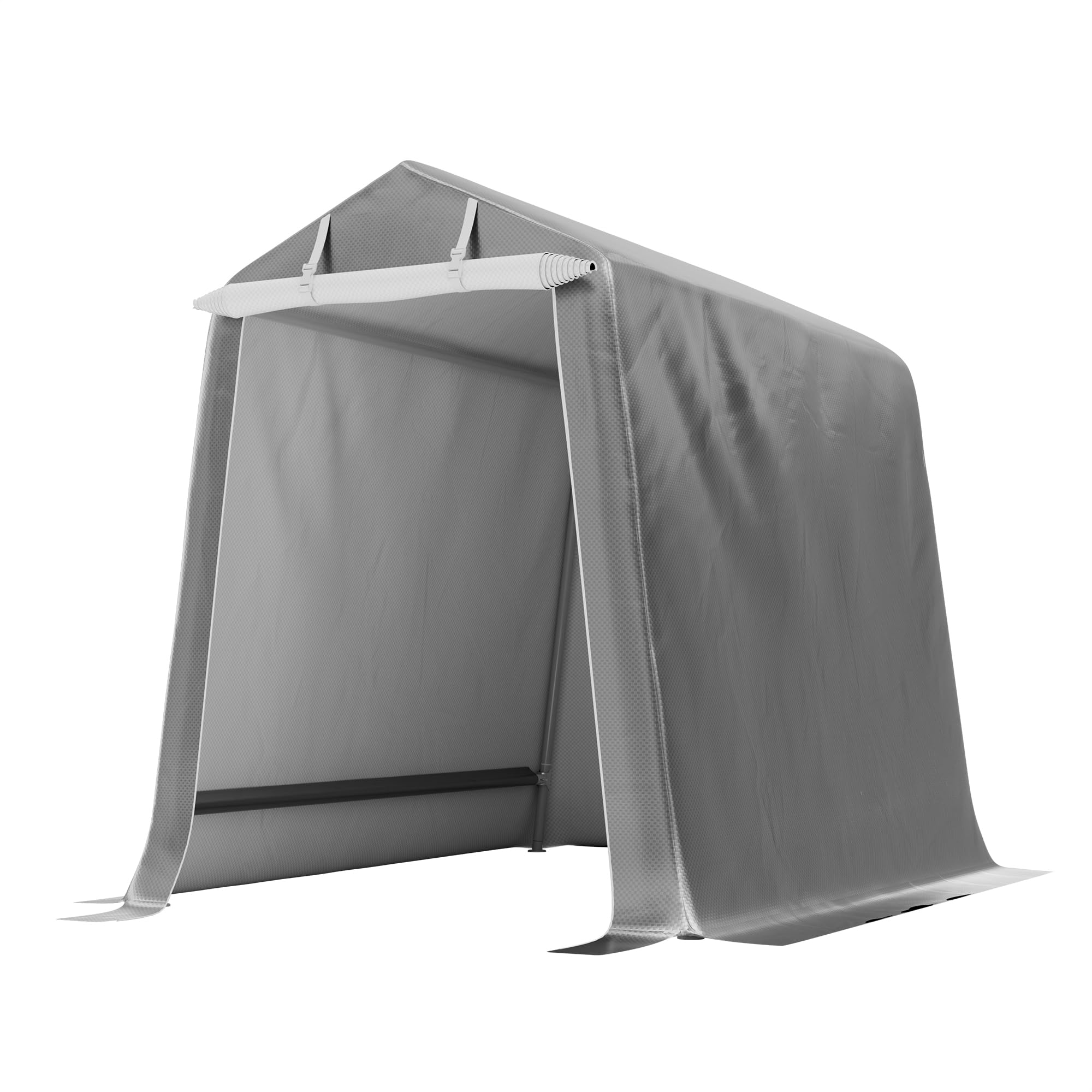 JYQAQA Storage Shelter, 8x6 ft Portable Shed, Outdoor Carport with Rolled up Zipper Doors, UV Resistant and Waterproof Outdoor Storage Shed for Motorcycle, Bike or Garden Tools Tent Shed