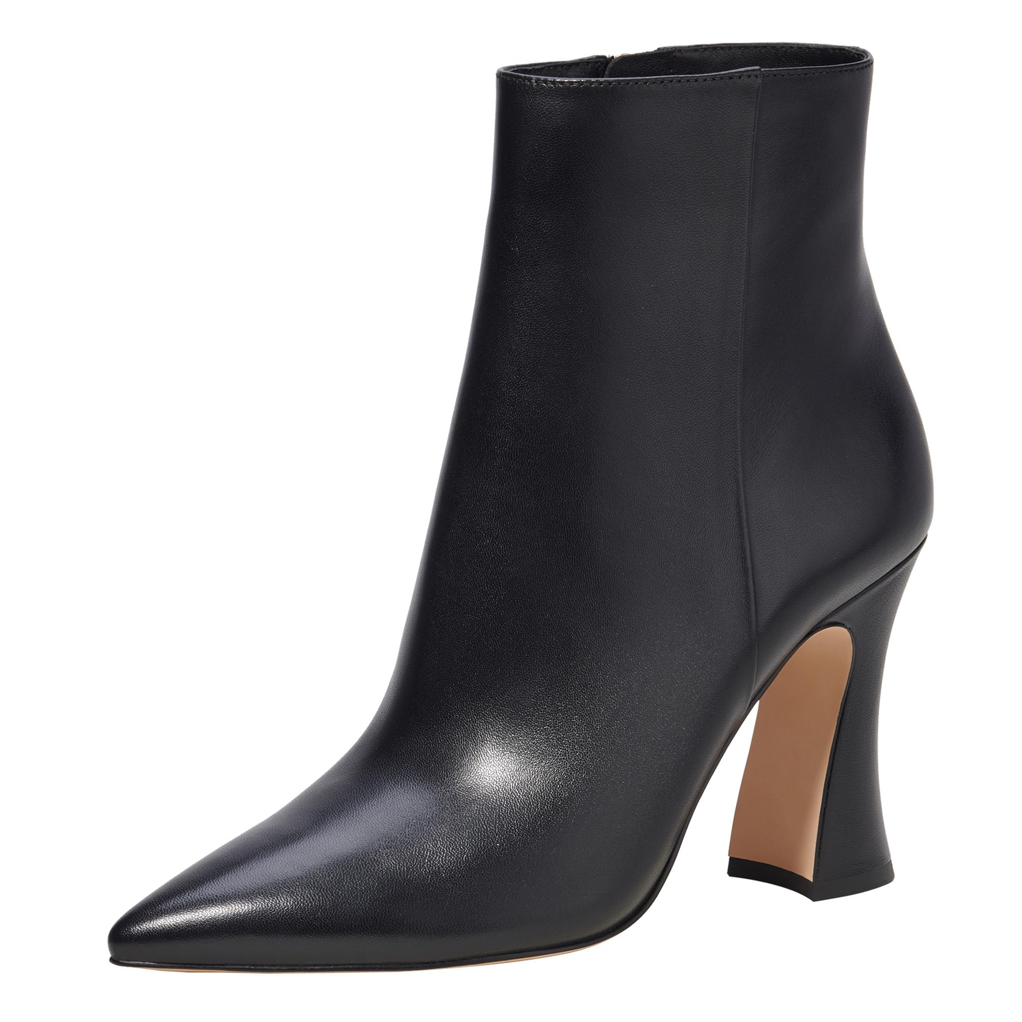 Coach Women's Carter Leather Bootie Ankle Boot, Black, 7.5