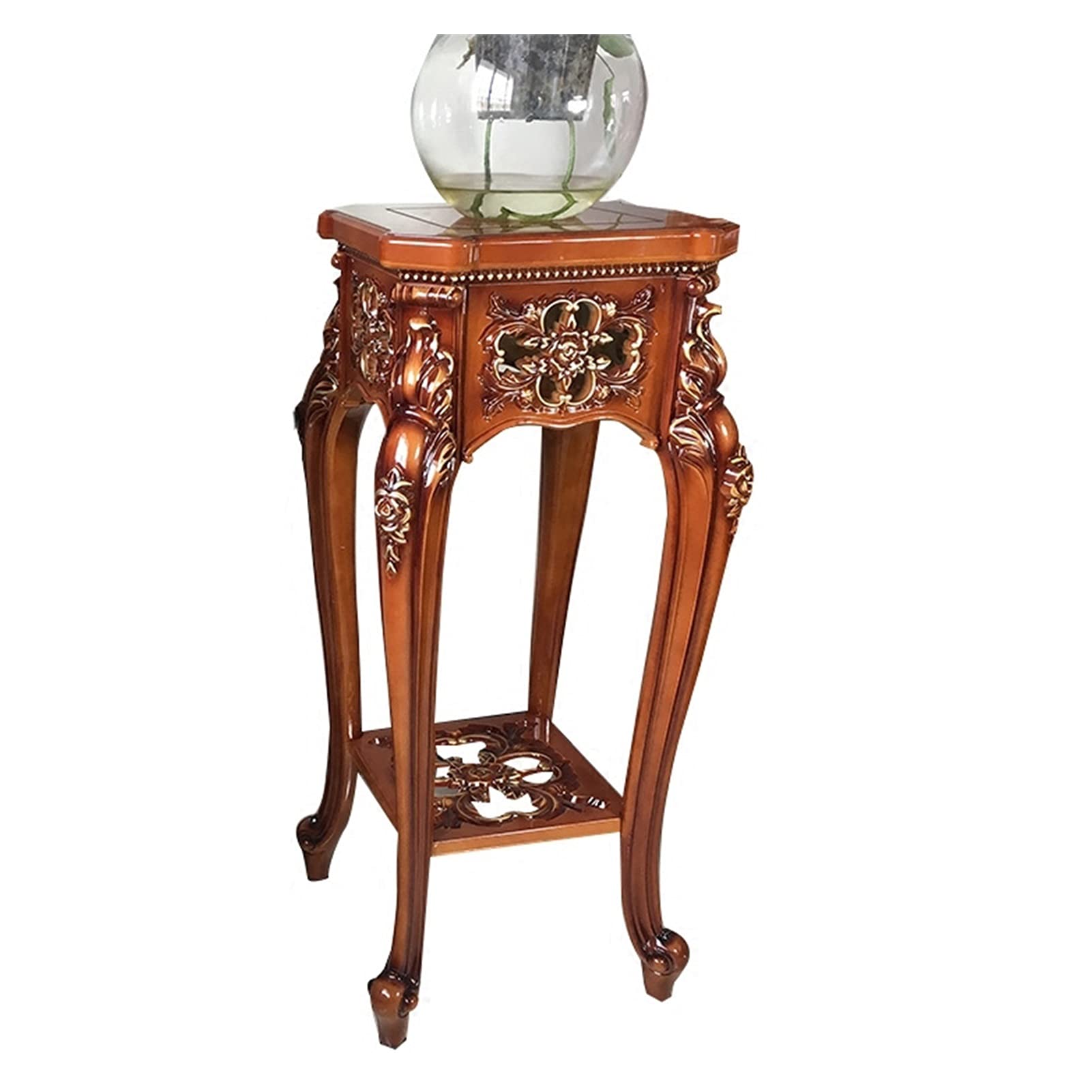 Furniture Wooden Display Stands Wooden Plant Display Stand Flower Stand Living Room Fish Tank Stand Indoor Floor-to-ceiling Balcony Wood Flower Pot Stand Teapot Vase Bonsai Base ( Size : Large )