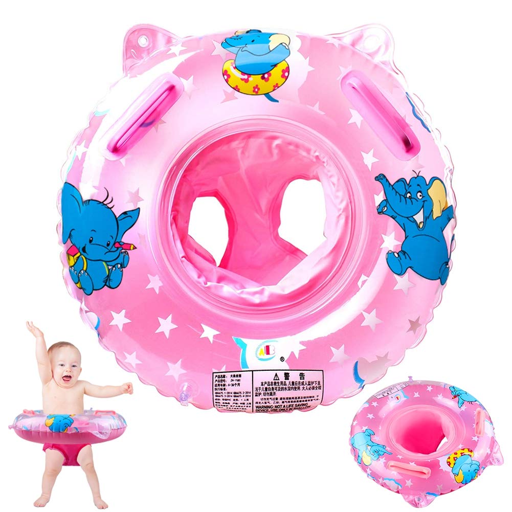 Walsai Baby Swimming Float, Inflatable Swimming Ring with Float Seat for 6 Months-6 Years Children (Pink)
