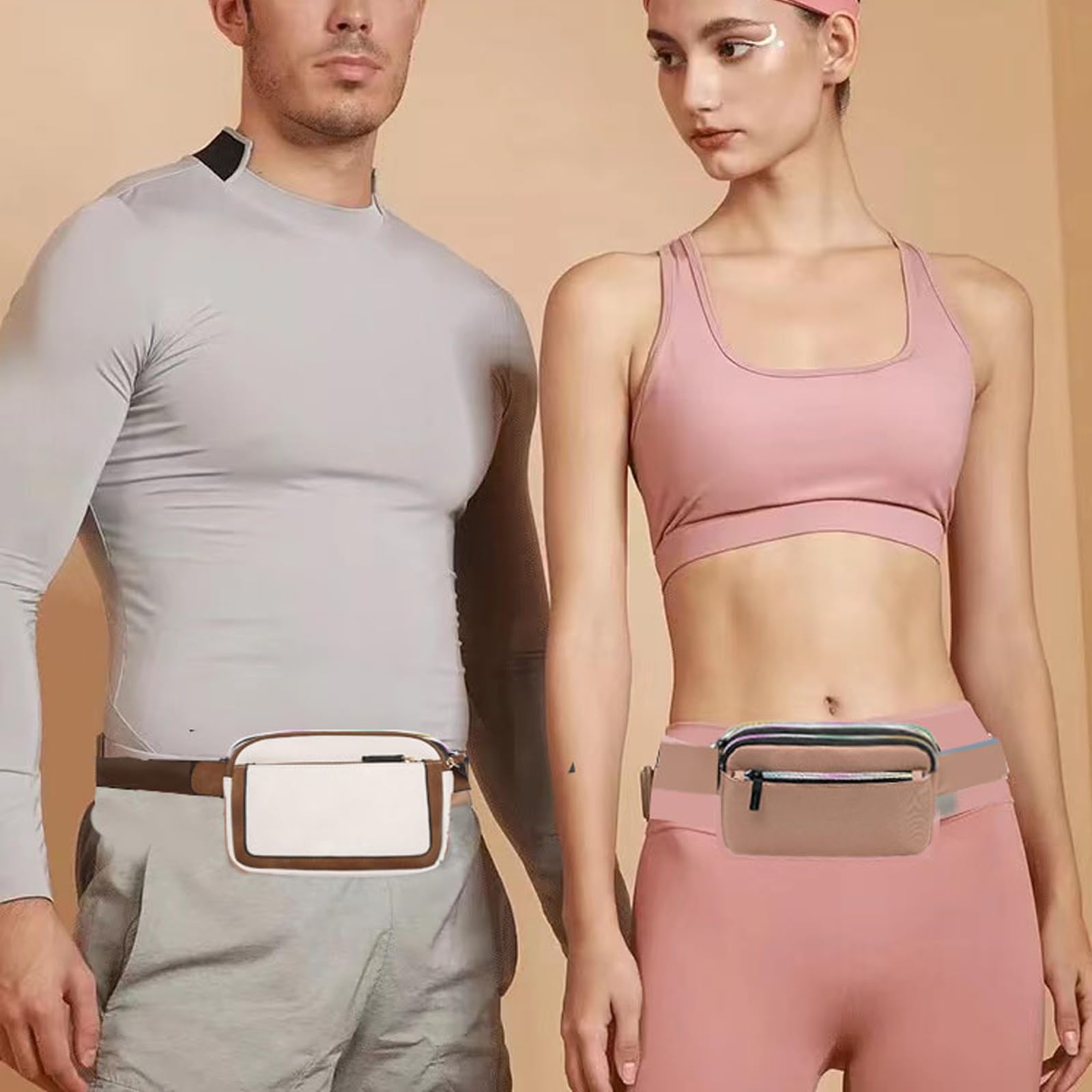 Clear Fanny Pack Belt Bag Stadium Approved for for Women Men, Transparent Waist Pack with Adjustable Strap for Concerts-Grey