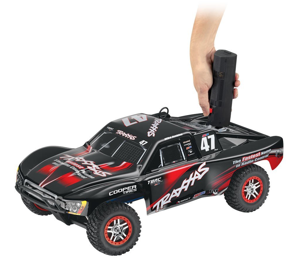 Traxxas Slayer Pro 4X4: Powered 4WD Short Course Racing Truck (1/10 Scale), Red/Black