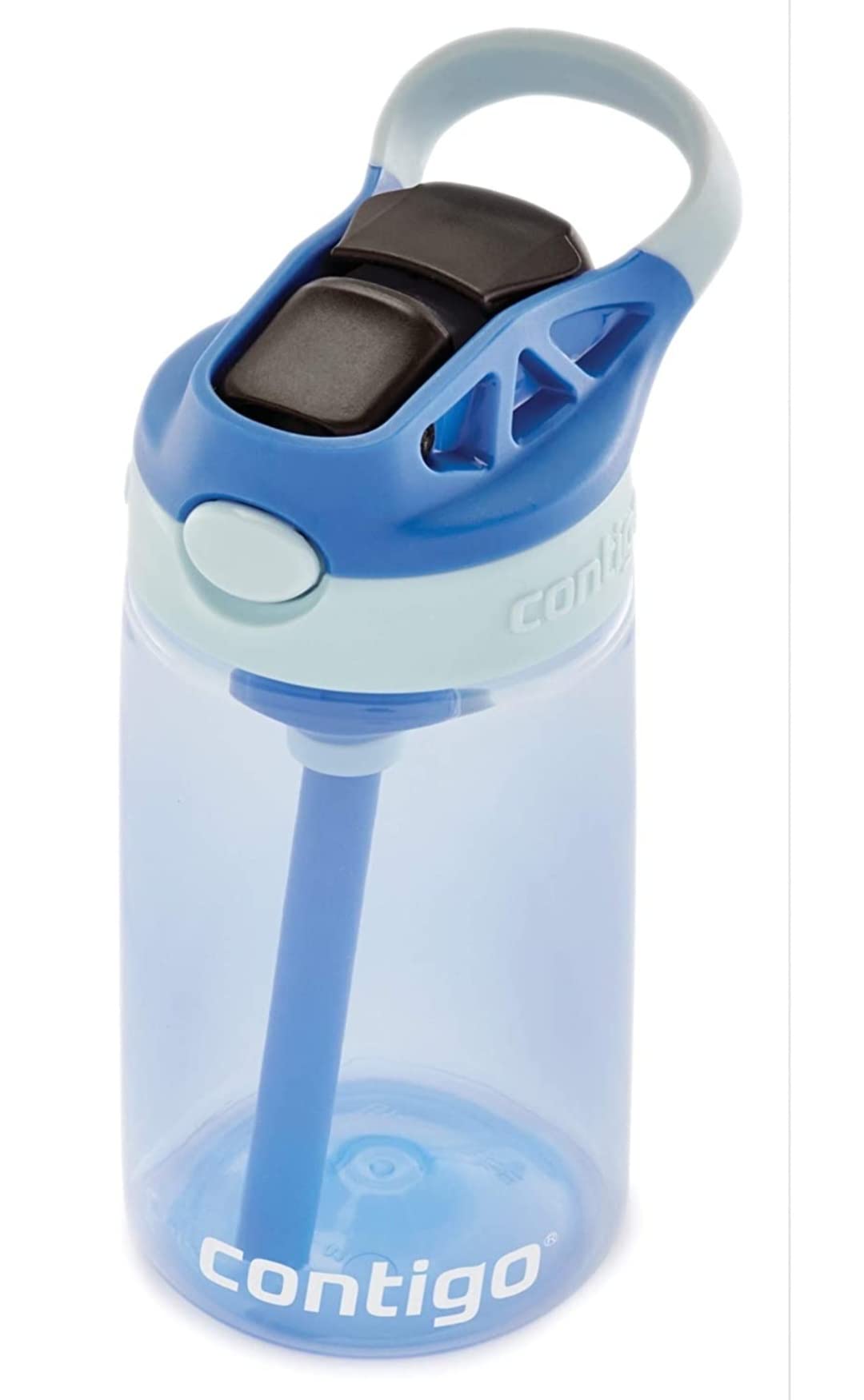 Contigo Kids Autospout Water Bottle, 2 Pack - Plastic, 14oz - Leak and Spill Proof Bottles, Ideal for Travel and Activities, Easy-Clean - Cotton Candy/Grape Sorbet