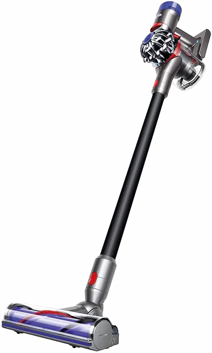 Dyson V8 Extra Cordless Stick Vacuum Cleaner, Powerful Suction, Ergonomic Handle, Cordless, Built-in Battery, Lightweight, Whole Machine Filtration, Ghost Manta Cleaning Brush