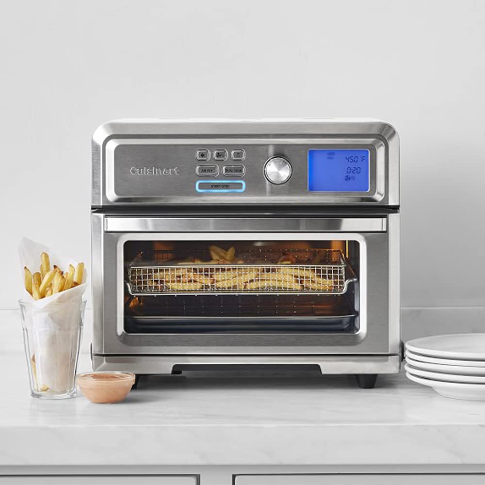 Cuisinart TOA-65 Digital AirFryer Toaster Oven with Intuitive Programming Options Bundle with Home Basics 5-Piece Knife Set with Cutting Board