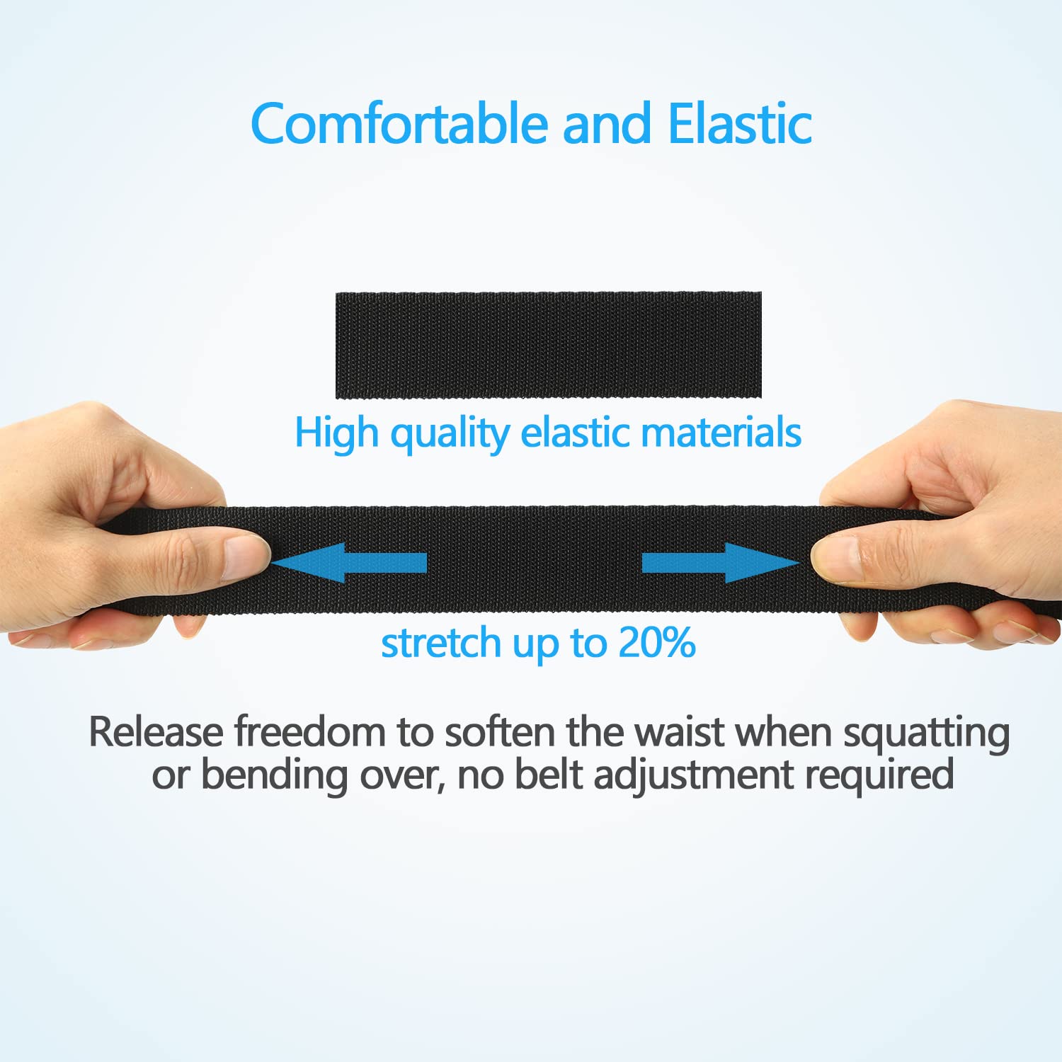 Drowsmen Mens belt, Elastic Stretch Golf ratchet Belt 1 3/8",2 Pack Nylon Belt,Casual nylon belt Adjustable Trim to Fit (Navy Blue Nylon belt, 38β-48β Waist Adjustable)