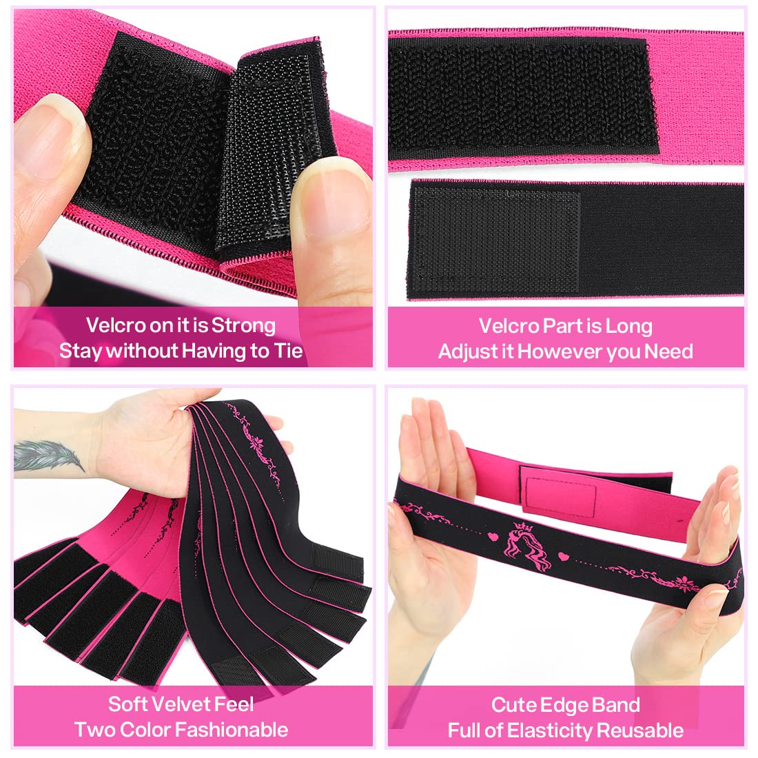 Elastic Bands for Wig Edges Adjustable Lace Melting Band for Wigs Thick Comfortable Durable Wig Band for Lace Frontal (13x5 deep 200density, 2 PCS)