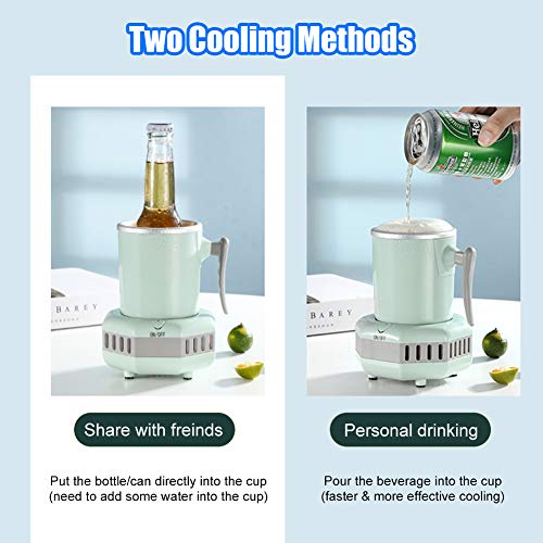 NORMIA RITA 36℉~60℉ Electric Beverage Cup Cooler for Home/Office, Desktop Mini Fridge Quick Cooling Cup Drink Chiller for Beer Juice Milk Coffee