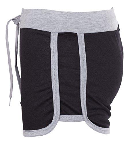 NOROZE Girls Kids Camo Brklyn Rose Print Hot Pants Shorts (5-6 Years, Brklyn Black)