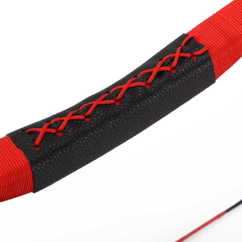Cupid Traditional Recurve Bow Set 53'' Archery Hunting Handmade Horse Bow Longbow 30-50 lbs (White Fish Scales, 30lbs)