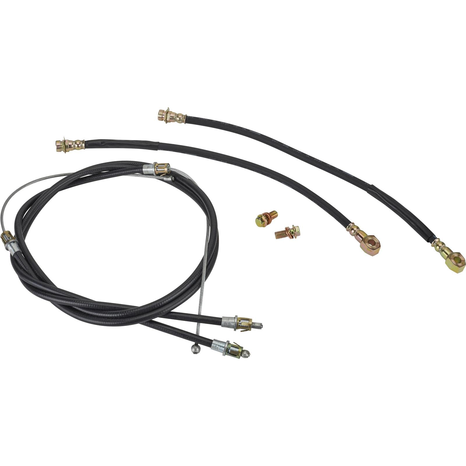 Speedway Motors Rear End Disc Brake Conversion Kit, Includes Single Piston Calipers, E-Brake Cables, D154 Pads, Rubber Hoses, Caliper Brackets, Fits 9 Inch Ford Truck