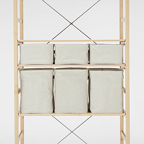 MUJI B6A7018 Linen Storage Bag, Youth Large / 11-13, Beige