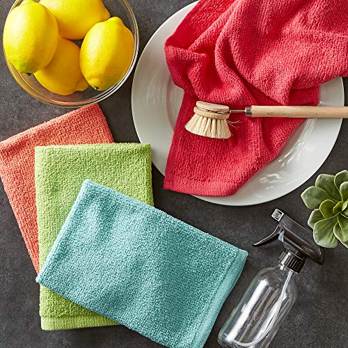 DII Basic Barmop Collection Multi-Purpose Cleaning, Dishtowel Set, Bright, 4 Piece
