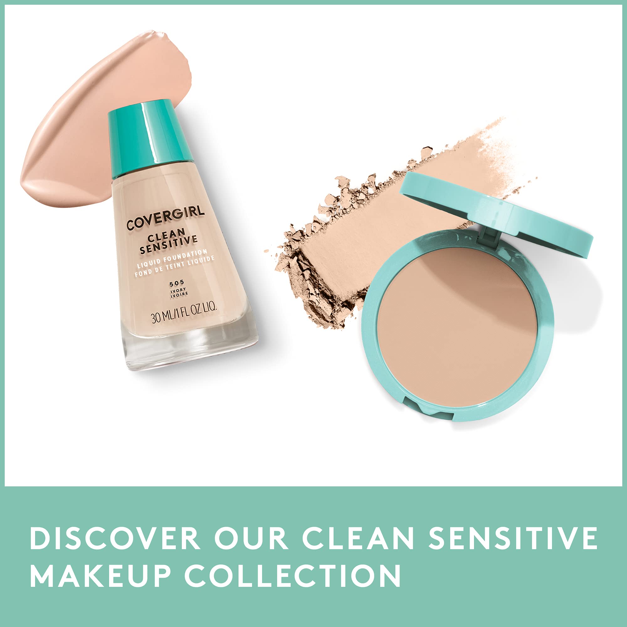 COVERGIRL, Clean Sensitive Skin Foundation, Classic Ivory, 1 Count (packaging may vary)