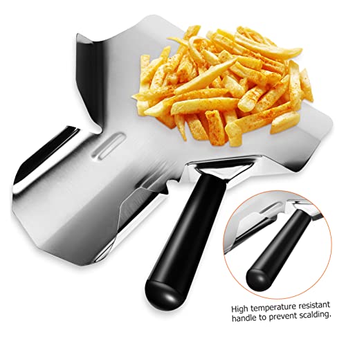 UPKOCH 2pcs Popcorn Shovel Stainless Steel Spoon Candy Popcorn Chip Popcorn Bagger Utility Scooper Stainless Steel Small Spoon Popcorn Machine Supplies Food Dispensing Tool Dry Food Scoop