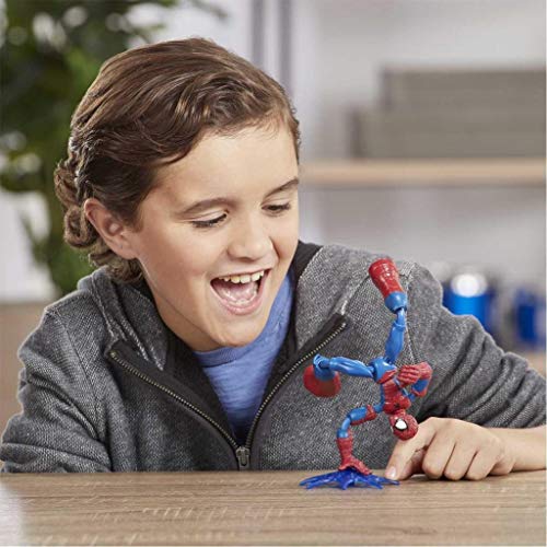 Spider-Man Marvel Bend and Flex Action Figure Toy, 6-Inch Flexible Figure, Includes Web Accessory, for Kids Ages 4 and Up