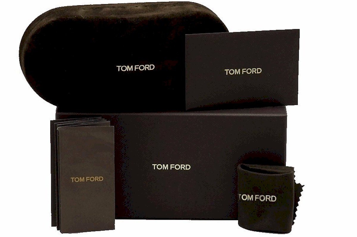 Eyeglasses Tom Ford FT 5784 -D-B Asian fit 001 Shiny Black,"t" Logo/Blue Bloc