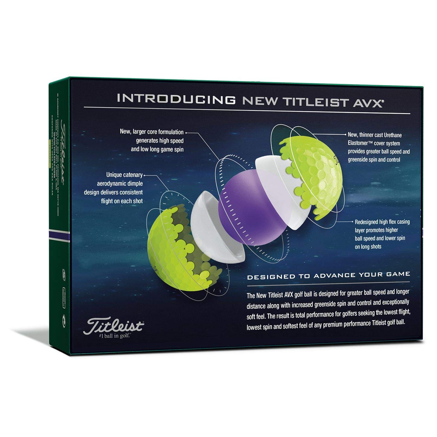 Titleist AVX Golf Balls, Yellow, (One Dozen) (T9112S)