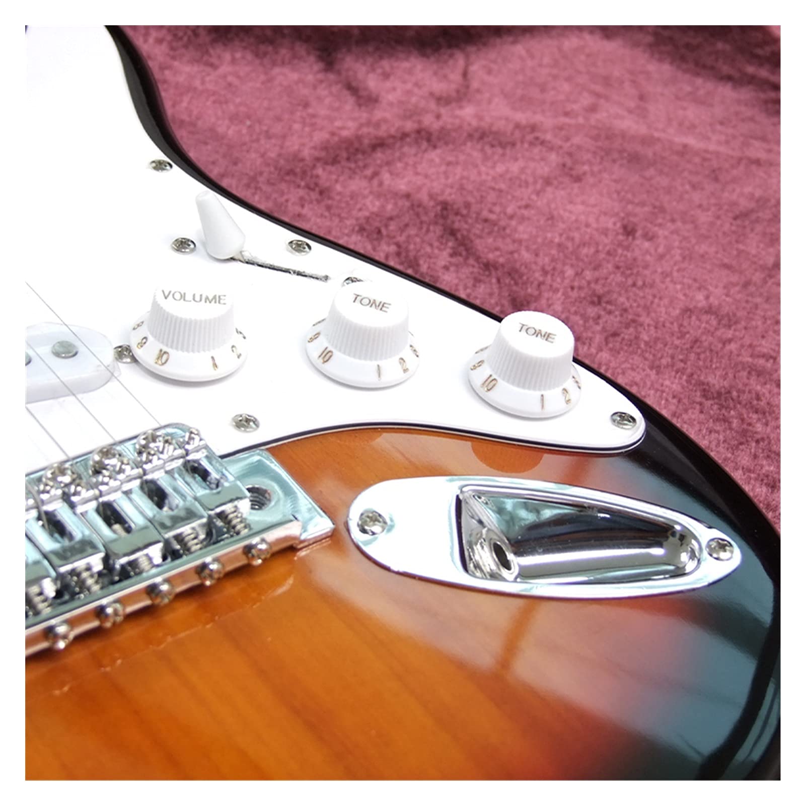 Electric Guitar 6 Strings Bridge Fixed Pickups 3S Frets 22 Sunburst Color Gloss Finish Guitar YYYSHOPP (Color : Guitar)