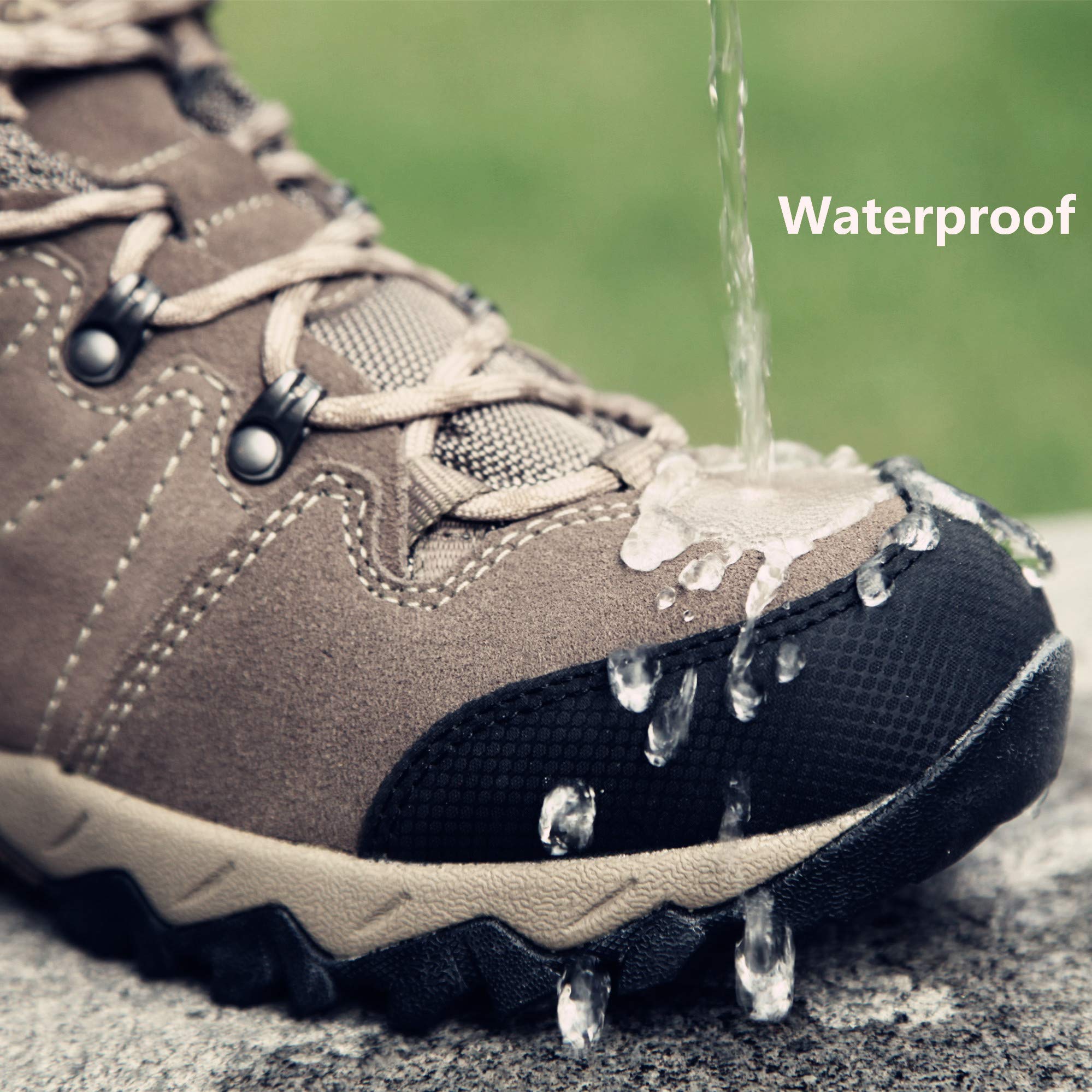 Clorts Men's Hiking Boot Waterproof Lightweight Backpacking Trekking Trail Shoes Brown HKM-822G US7.5