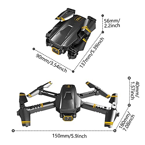 RKSTD Drone With HD Camera, Suitable For Adults, Beginners, Children, Foldable Remote Control Quadcopter, One-button Takeoff/landing, Headless Mode, Waypoint Flight, 360° Flip