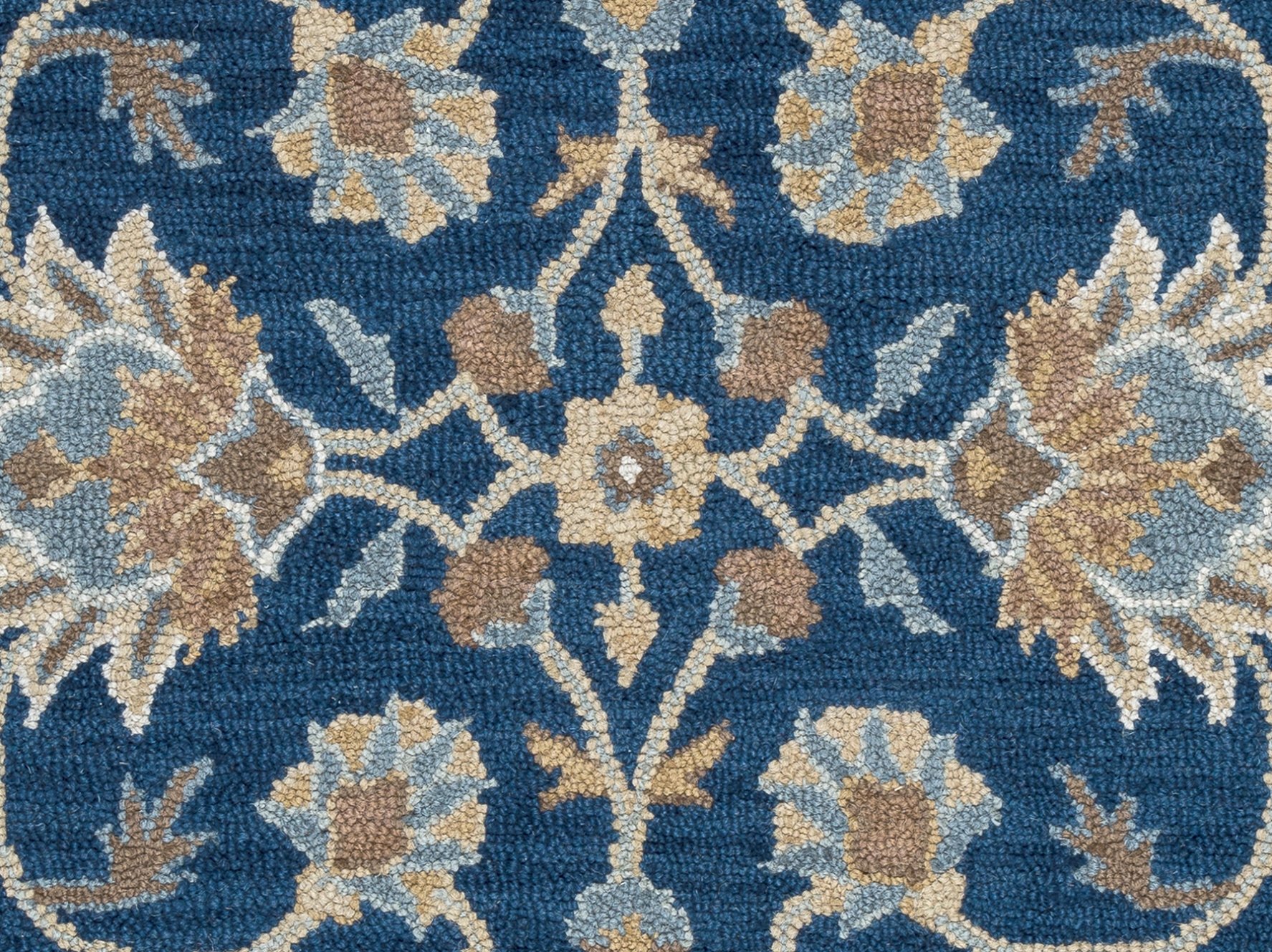 Rizzy Home Ashlyn Collection Wool Area Rug, 2'6" x 8', Blue/Ivory
